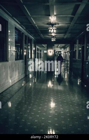 Interior of the Monadnock Building, designed by the firm of Burnham ...