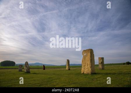 Menhirs Near Atapuerca, Spain Stock Photo - Alamy