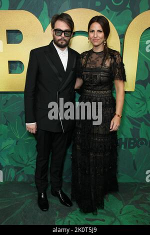 Sam Levinson, Ashley Lent Levinson attendsthe 2022 HBO Emmy's Party at ...