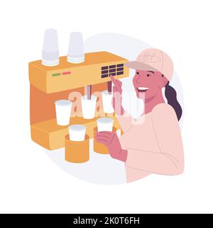 Robotic dispensing isolated cartoon vector illustrations Stock Vector ...