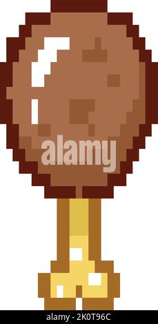 chicken leg pixel art Stock Vector Image & Art - Alamy