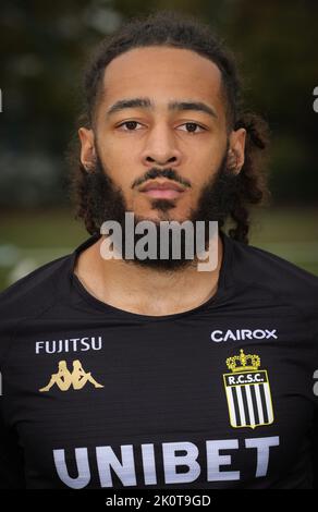 Charleroi's Milan Mbeng poses for a team picture, at the 2022-2023 ...