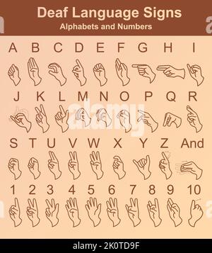 Deaf People Communication Sign Language Vector Illustration Stock ...