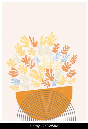 Abstract contemporary collage Matisse inspired, organic shapes ...