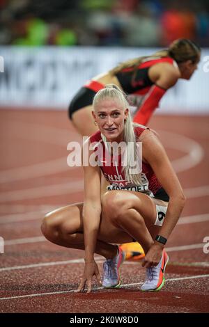 Ida Karstoft participating in the 200 meters of the European Athletics ...