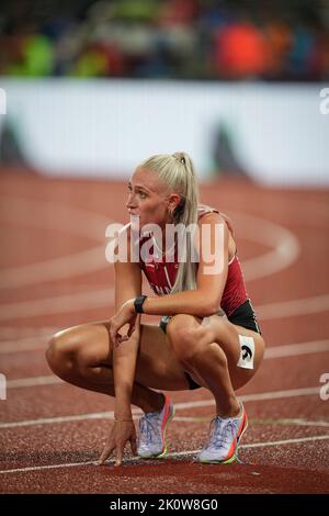 Ida Karstoft participating in the 200 meters of the European Athletics ...