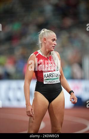 Ida Karstoft participating in the 200 meters of the European Athletics ...