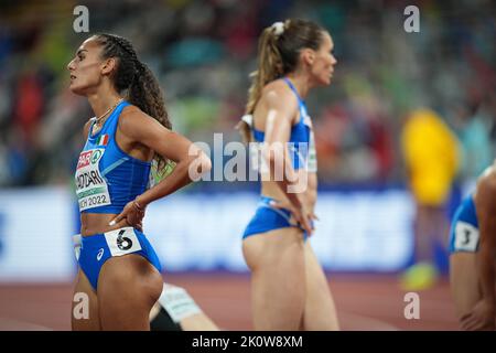 Dalia Kaddari participating in the 200 meters of the European Athletics ...