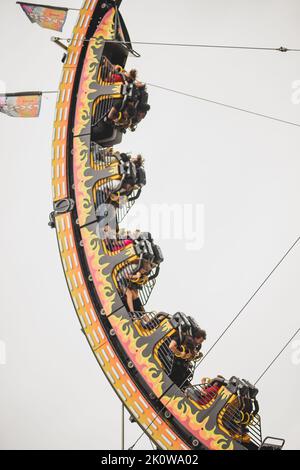 roller coaster at the local county fair Stock Photo - Alamy