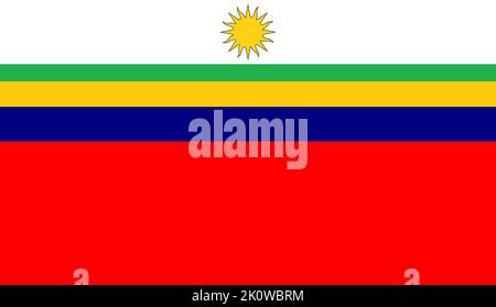 flag of Austronesian peoples Subanon people at cloudy sky background ...