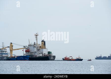The OS 35 bulk carrier which collided with the Adam LNG tanker off ...