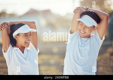 tennis players stretching arms Stock Photo - Alamy
