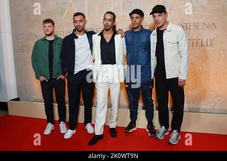 Dali Benssalah, Sami Slimane, Ouassini Embarek attend 'Athena' Netflix ...