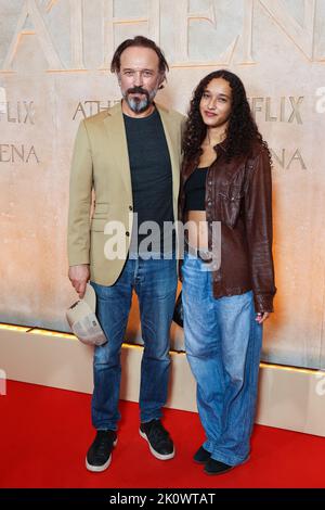 Vincent Perez and Tess Perez attends 'Athena' Netflix Paris film ...