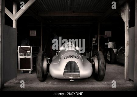 Silver Arrows pits at the 2012 Goodwood Festival of Speed Stock Photo ...