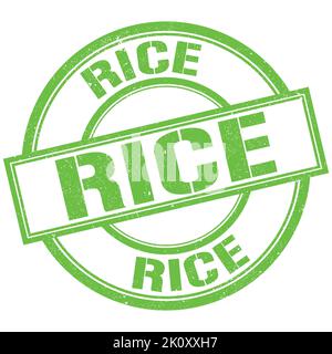 RICE text written on green lines stamp sign Stock Photo - Alamy