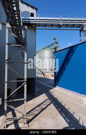 HORODENKA, UKRAINE - SEPTEMBER 9, 2022 - Granaries are pictured on the ...