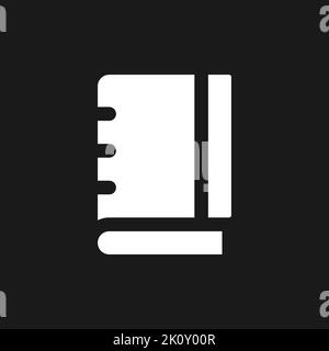 Notebook app dark mode glyph icon Stock Vector Image & Art - Alamy