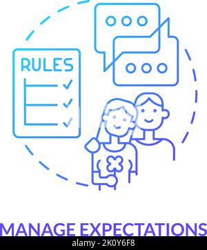 Expectations blue gradient concept icon Stock Vector Image & Art - Alamy