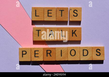 Period Dignity, words in wooden alphabet letters isolated on background ...
