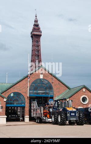 Blackpool Tower and Promenade with RNLI Lifeboat station , Blackpool ...