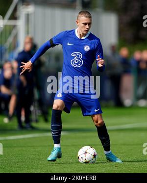 Chelsea's Jimi Tauriainen in action during UEFA Youth League match at ...