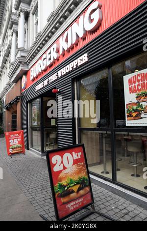 Copenhagen /Denmark/14 September 2022/ Burger king fast food ...