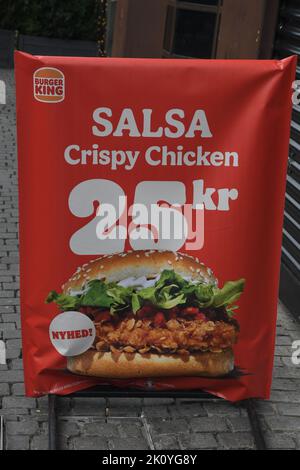 Copenhagen /Denmark/14 September 2022/ Burger king fast food ...