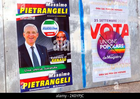 Italian Election wall posters of Political Parties for election day in ...
