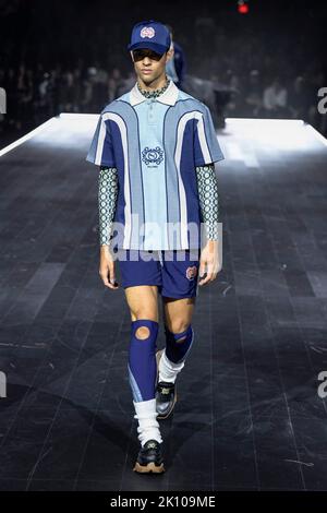 A model walks on the runway at the Puma fashion show during the Spring ...