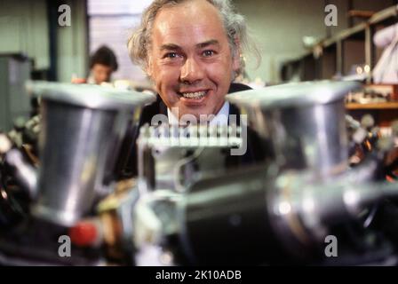 Keith Duckworth designer of the Ford Cosworth DFV V8 Formula 1 engine ...