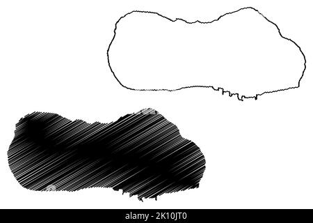 Ie-jima island (Japan, East Asia, Japanese archipelago) map vector ...