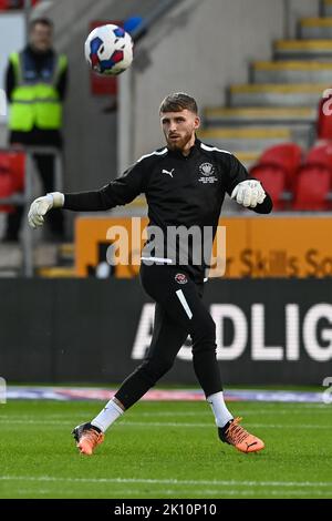 Daniel Grimshaw of Blackpool during the Sky Bet Championship match ...