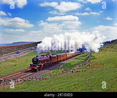Stanier no 46203 Princess Margaret Rose at Ormside on the Settle to ...