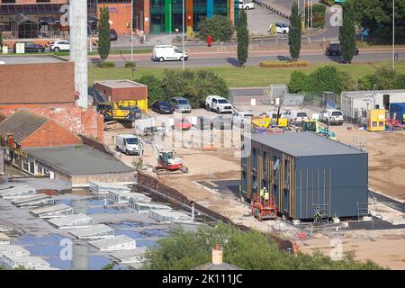 Temporary shelters to accomodate homeless people, have been built on ...