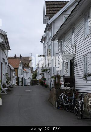Sogndalstrand, Norway - June 1, 2022: View of the harbor village and ...