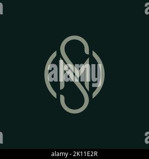 creative letter SM logo design vector template Stock Vector Image & Art ...
