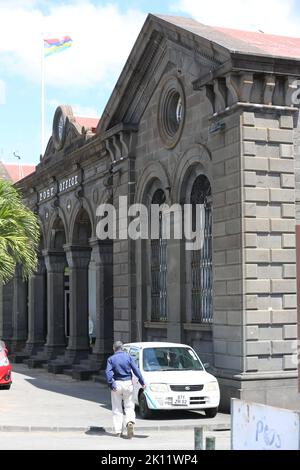 The Mauritius ‘Post Office’ one penny red stamp on the envelop. One of ...