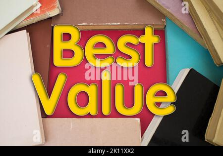 Best Value word in opened book with vintage, natural patterns old ...