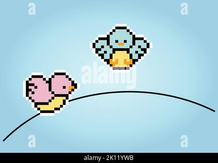 Cute cartoon pet birds illustration set. Cockatiel, parakeet, canary ...