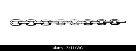 Chain as symbol of unity and cooperation. Sketch of metal chains ...