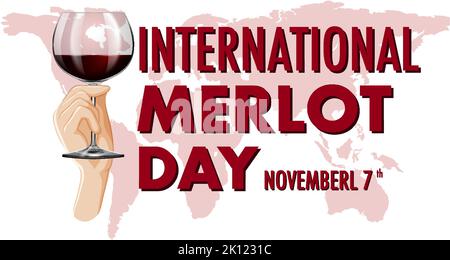 Intenational Merlot Day Banner Design illustration Stock Vector Image ...