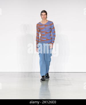 Model walks runway for DEVEAUX Spring/Summer 2022 fashion week show at ...