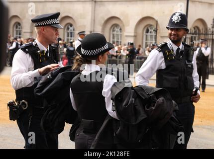 Funeral procession of police officer who died in action Stock Photo - Alamy