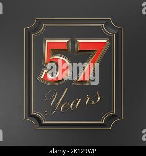Number 57 (number fifty-seven) Anniversary celebration design with a ...