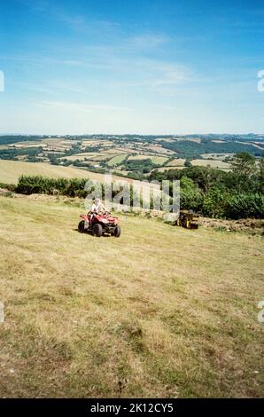Hilly farmland, High Bickington, North Devon, England , United Kingdom ...