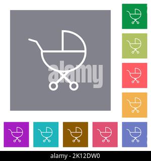 Pushchair icon vector, filled flat sign, solid pictogram isolated on ...