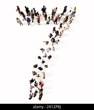 Number number 7 seven people people group people group Stock Photo - Alamy
