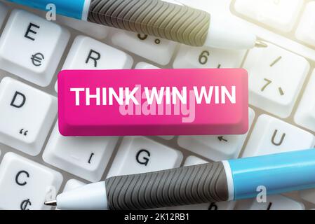Text caption presenting Think Win Win, Word Written on Business ...