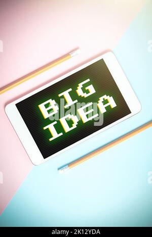 Conceptual display Big Idea. Internet Concept Having great creative ...